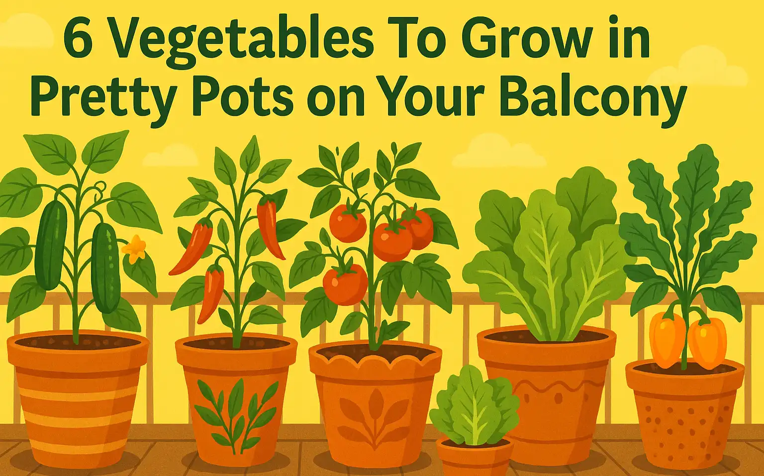 6 Vegetables To Grow In Pretty Pots On Your Balcony